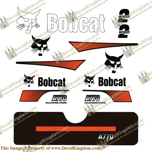 Bobcat A-770 Compact Track Loader Skid Steer Decal Kit