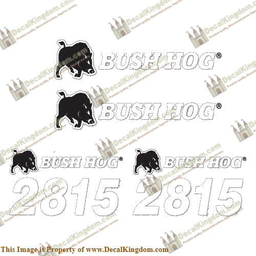 Bush Hog 2815 Flex Wing Rotary Cutter Replacement Decals