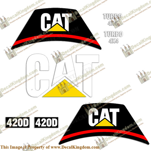 Caterpillar Backhoe 420D Decal Kit