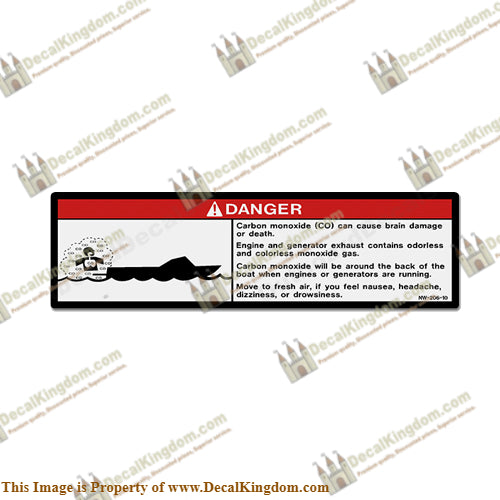Danger Decal - NW-206-10 Carbon Monoxide...