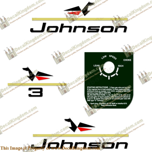 Johnson 1967 3hp Decals