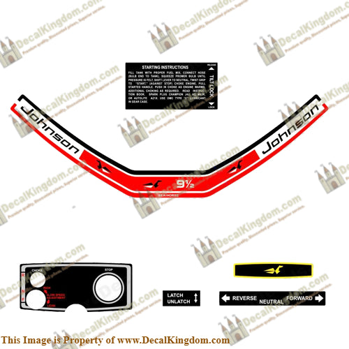Johnson 1973 9.5hp Decals