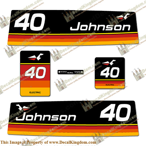 Johnson 1974 40hp - Electric Decals