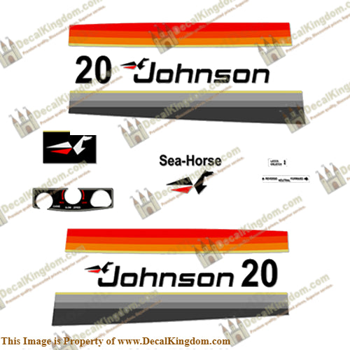 Johnson 1977 Outboard Decal Kit (Multiple Sizes Available)