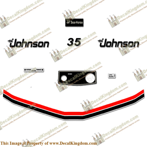 Johnson 1983 35hp Electric Start Decals