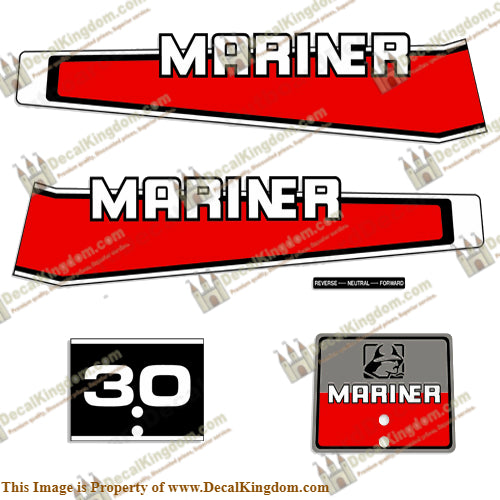 Mariner 1977-1989 30hp Decal Kit