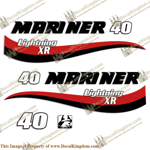 Mariner 40hp Lightning XR Decal Kit