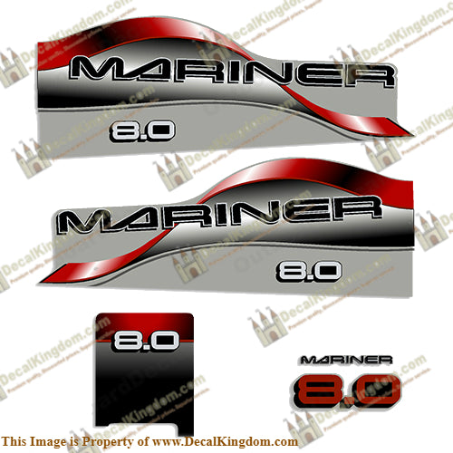 Mariner 8.0hp Decal Kit - 1998