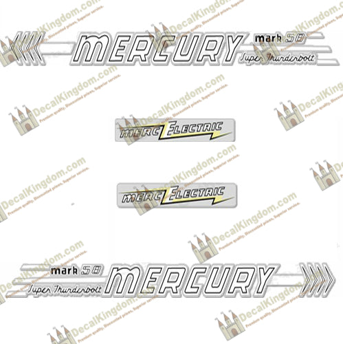 Mercury 1958 45HP Mark 58 Electric Decals