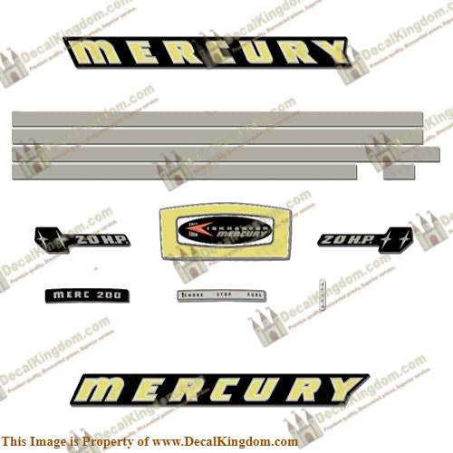 Mercury 1965 20HP Outboard Engine Decals