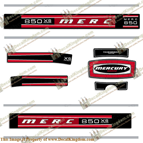 Mercury 1976-1977 850XS (85HP) Decal KIt