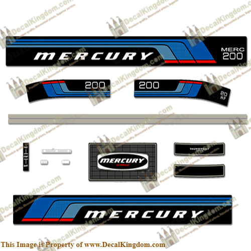 Mercury 1976 - 1977 20HP Outboard Decals