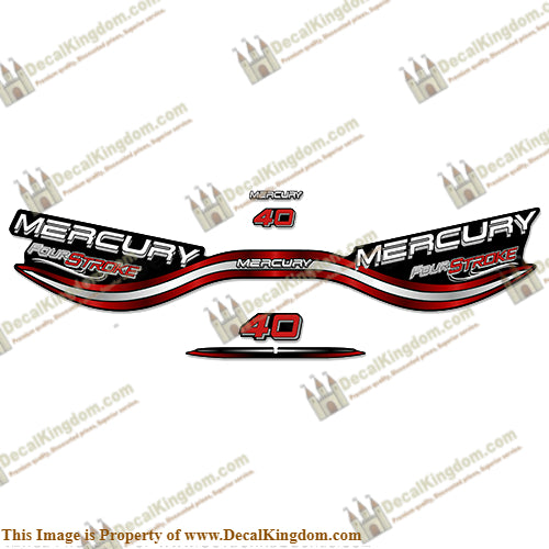 Mercury 40hp Four Stroke Decal Kit - 1999