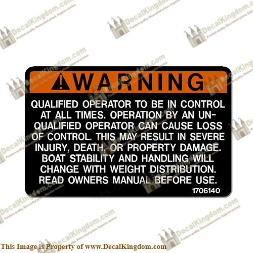 Warning Decal - Qualified Operator...
