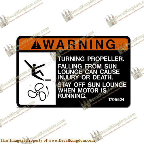 Warning Decal - Turning Propeller...
